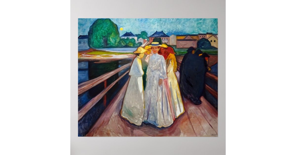 Edvard Munch - The Girls on the Bridge 1903 Poster | Zazzle