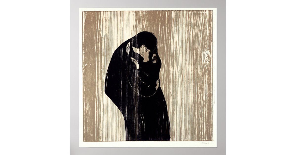 Edvard Munch - The Kiss IV Poster | Zazzle