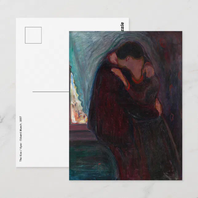 Edvard Munch - The Kiss Postcard | Zazzle