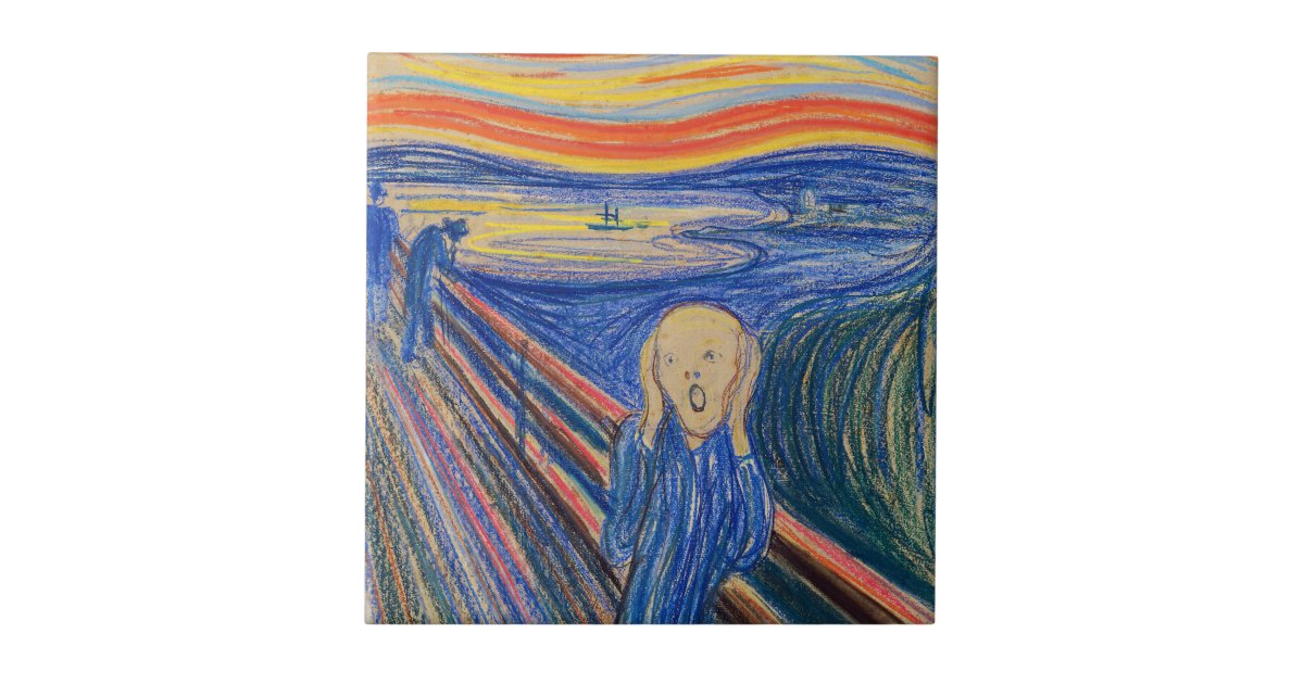 Edvard Munch - The Scream 1895 Ceramic Tile | Zazzle
