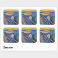 Edvard Munch - The Scream 1895 Square Sticker | Zazzle