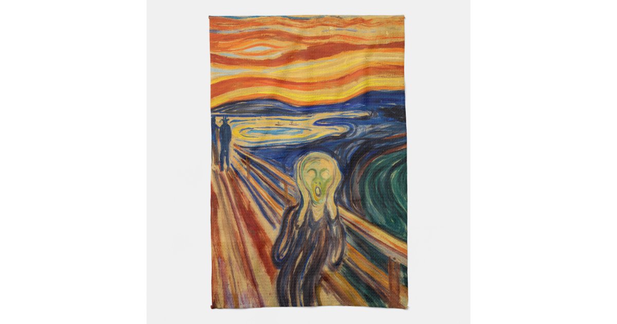 Edvard Munch - The Scream 1910 Kitchen Towel | Zazzle
