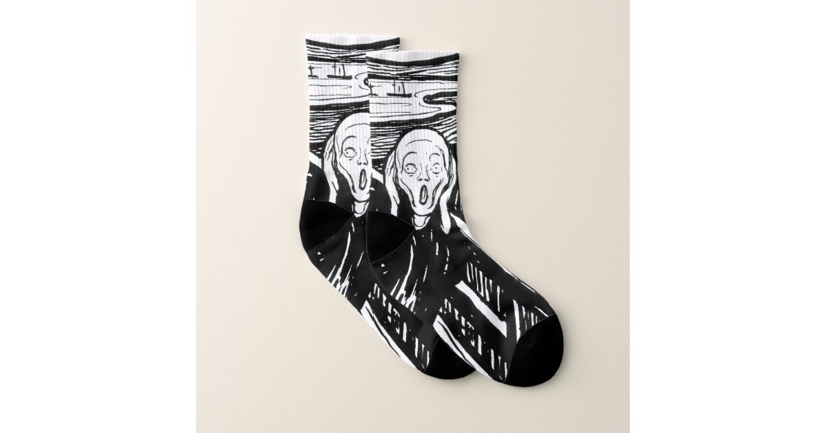 Edvard Munch - The Scream Lithograph Socks | Zazzle