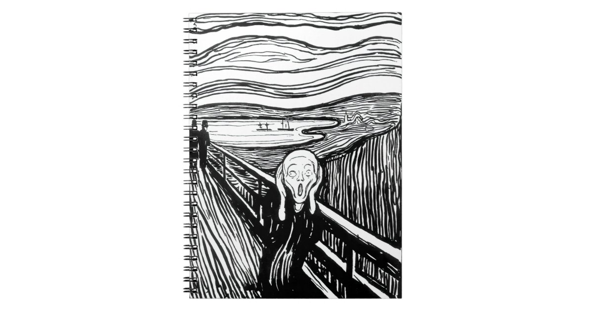 Edvard Munch - The Scream Lithography Notebook | Zazzle