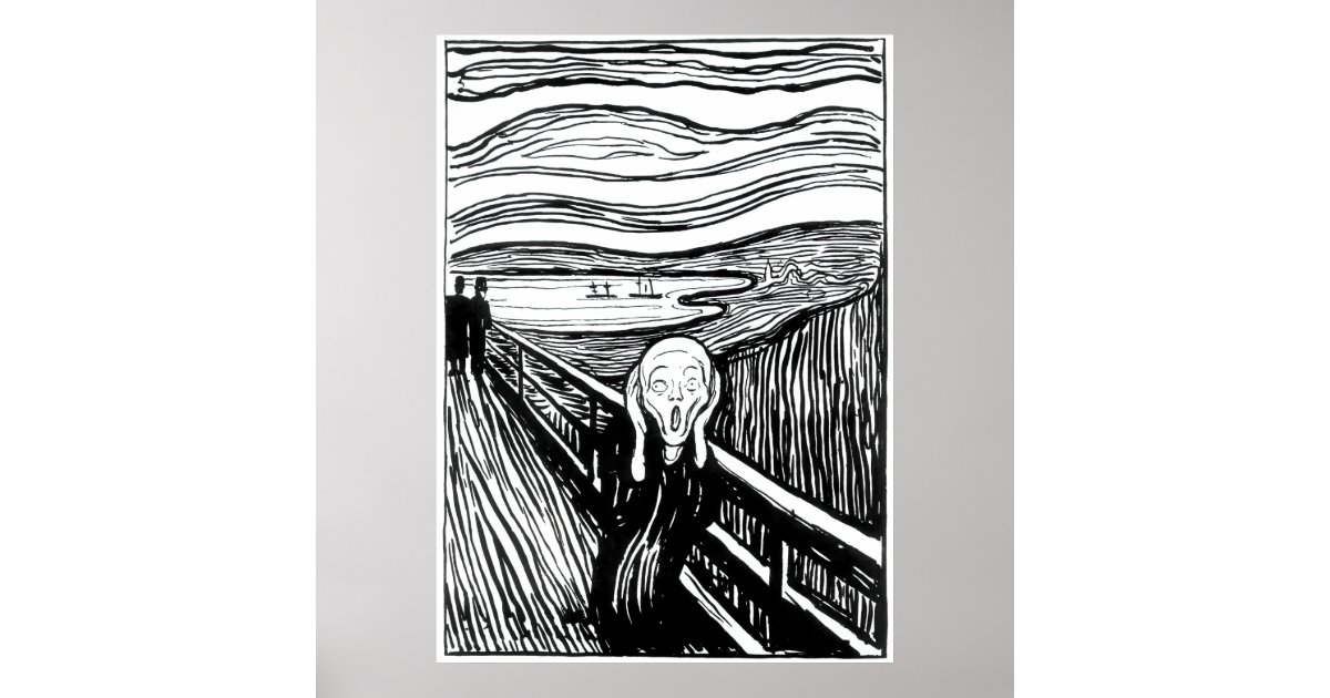 Edvard Munch - The Scream Lithography Poster | Zazzle.com