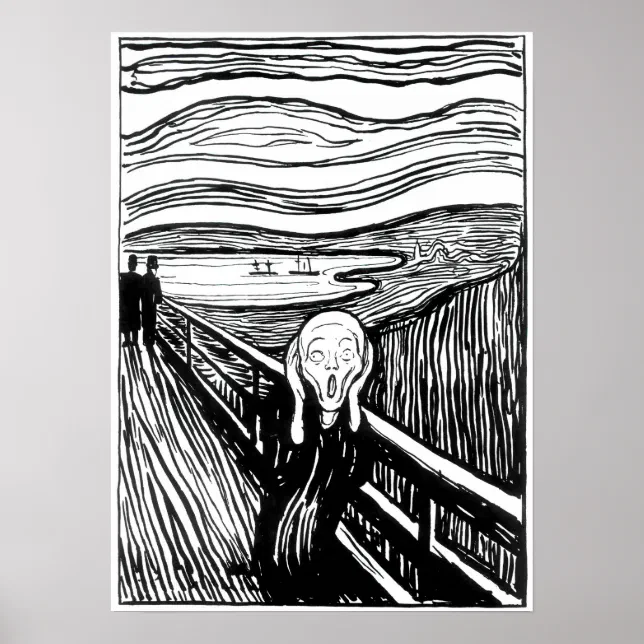 Edvard Munch - The Scream Lithography Poster | Zazzle