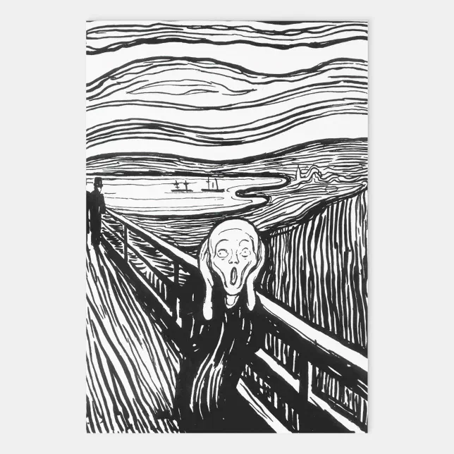 Edvard Munch - The Scream Lithography Wrapping Paper Sheets | Zazzle