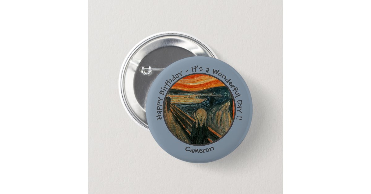 Edvard Munch The Scream Party Items Collection Button | Zazzle