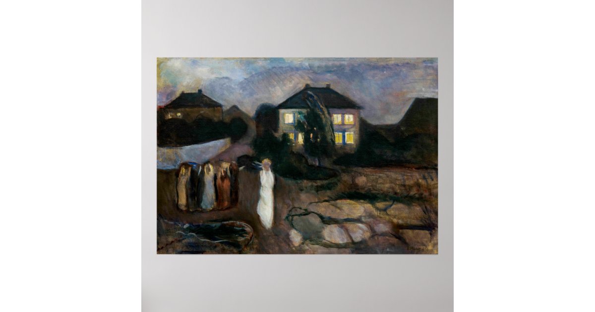 Edvard Munch - The Storm Poster | Zazzle