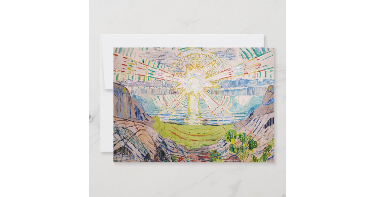 Edvard Munch - The Sun 1910 Invitation | Zazzle
