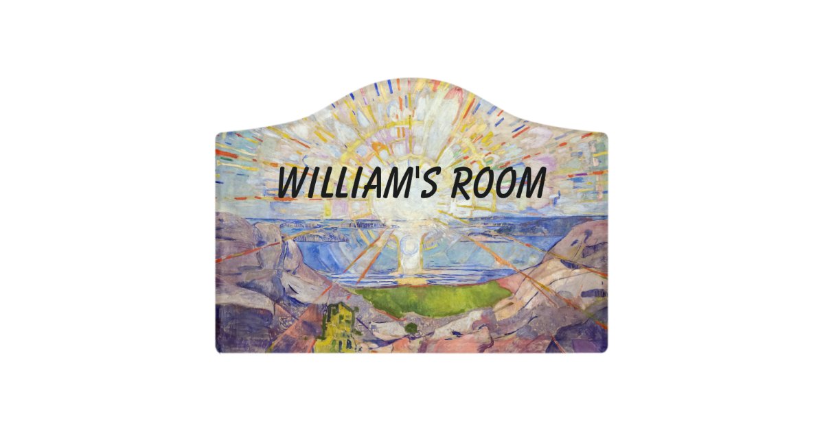 Edvard Munch - The Sun 1911 Door Sign | Zazzle