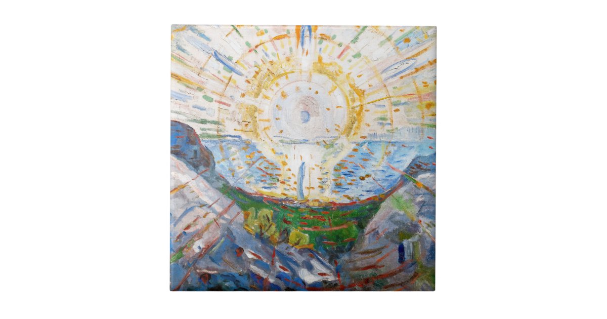 Edvard Munch - The Sun 1912 Ceramic Tile | Zazzle