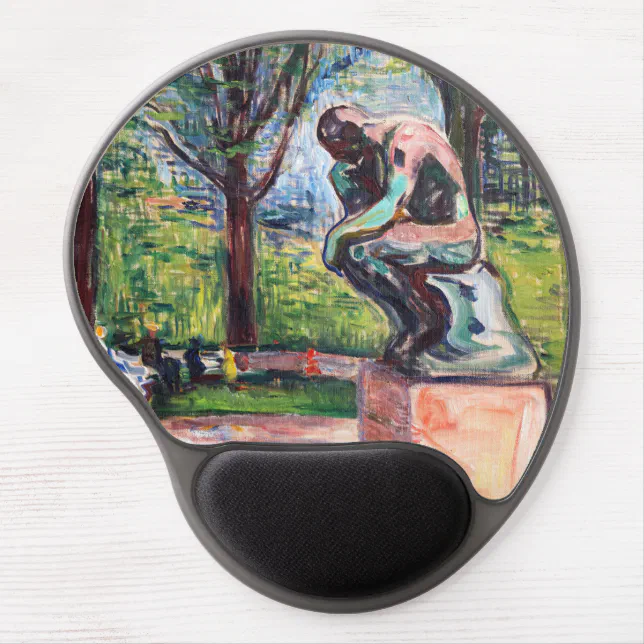 Edvard Munch - The Thinker by Rodin Gel Mouse Pad | Zazzle