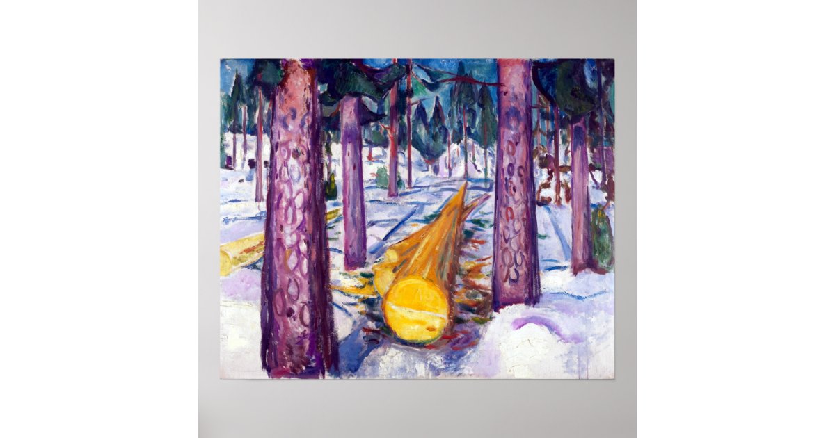 Edvard Munch The Yellow Log Poster | Zazzle