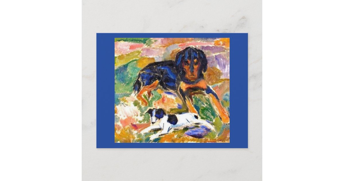 Edvard Munch, Two Dogs Painting Postcard | Zazzle