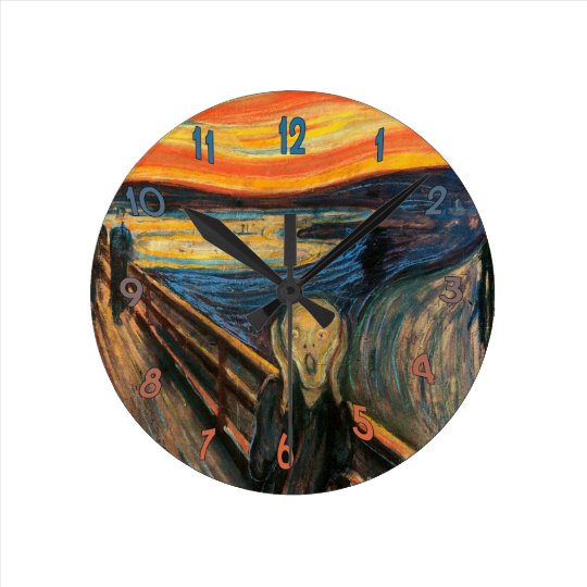 Edvard Munch's The Scream Round Clock | Zazzle.com