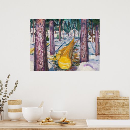 Edvard Munch's The Yellow Log Poster | Zazzle