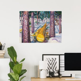 Edvard Munch's The Yellow Log Poster | Zazzle