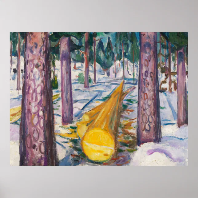 Edvard Munch's The Yellow Log Poster | Zazzle