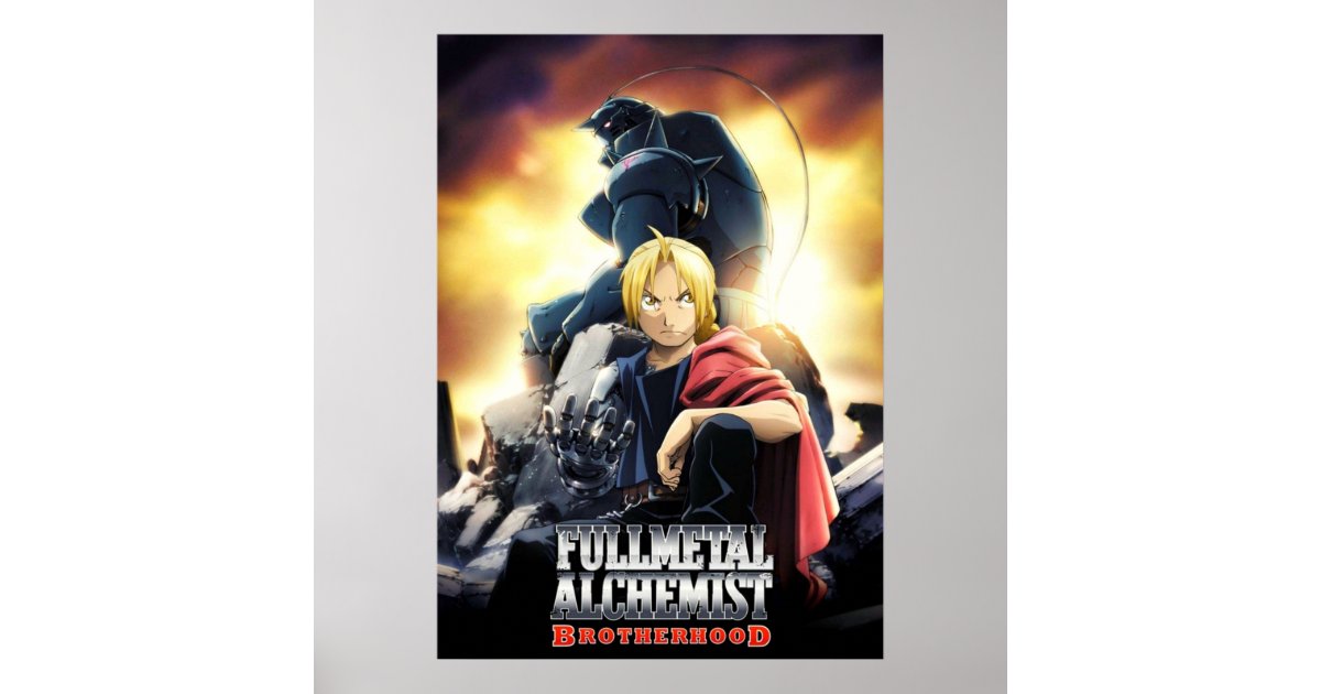 Edward and Alphonse Fullmetal Alchemist Brotherhoo Poster | Zazzle