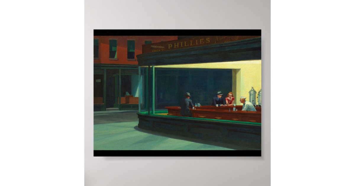 Edward Hopper - Nighthawks Poster | Zazzle