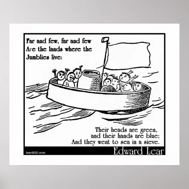 Edward Lear's The Jumblies Poster | Zazzle