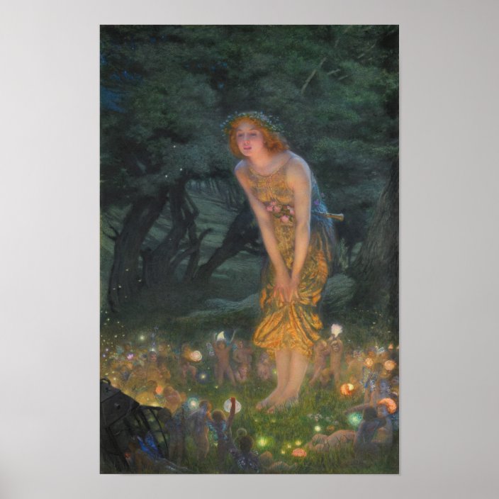 Edward Robert Hughes Midsummer Eve 1908 (update) Poster | Zazzle.com