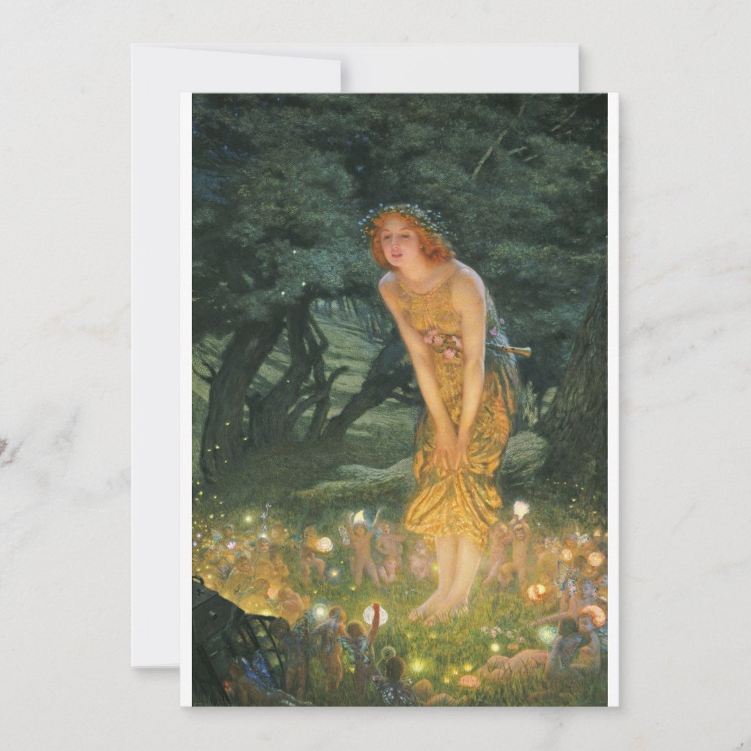 Edward Robert Hughes - Midsummer Eve Card | Zazzle