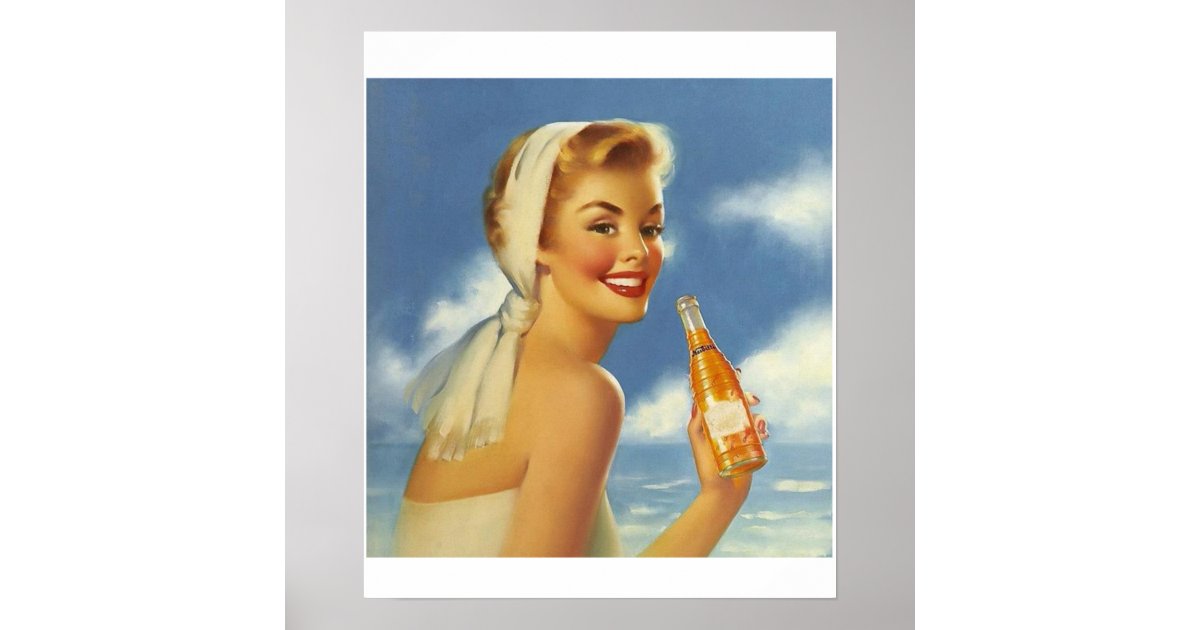 Edward Runci soft drink ad. Poster | Zazzle
