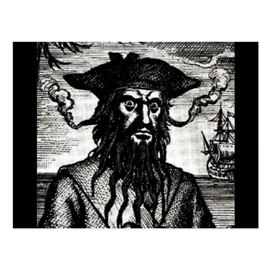 Edward Teach Portrait Postcard | Zazzle.com