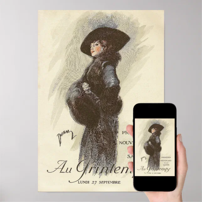 Edwardian French Fashion Poster | Zazzle