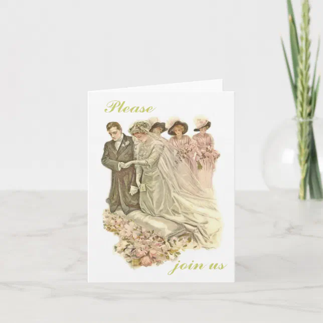 Edwardian, Vintage Wedding Card Invitation | Zazzle