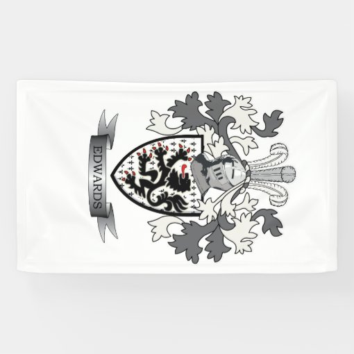 Edwards Family Crest Coat of Arms Banner | Zazzle
