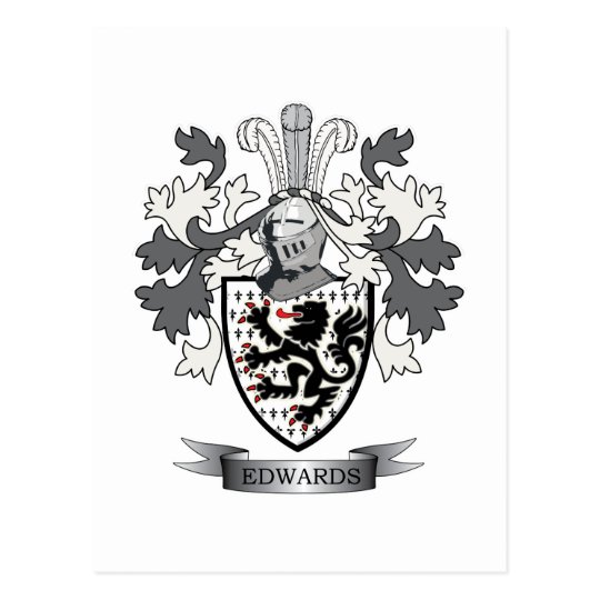 Edwards Family Crest Coat of Arms Postcard | Zazzle.com