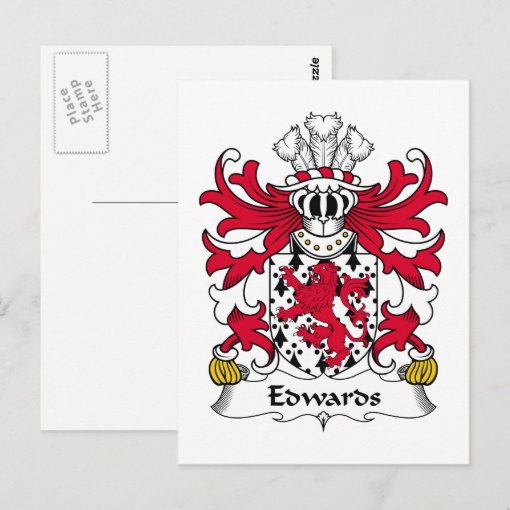 Edwards Family Crest Postcard | Zazzle