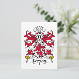 Edwards Family Crest Postcard | Zazzle