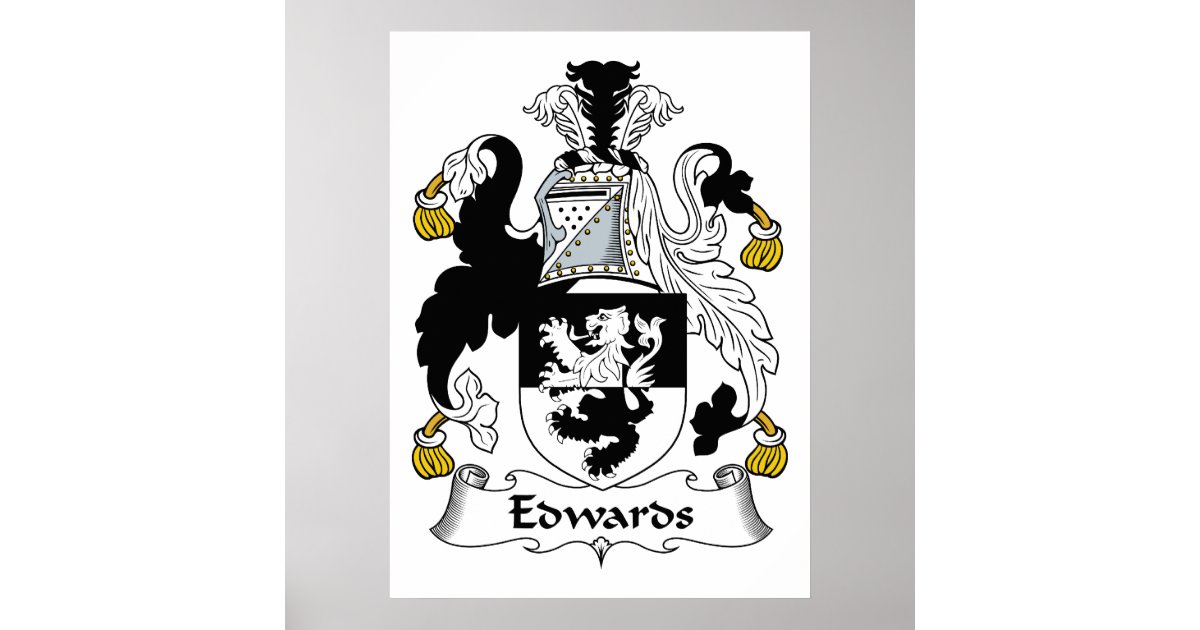 Edwards Family Crest Poster | Zazzle