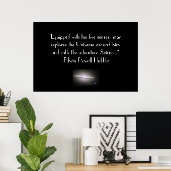 Edwin Hubble Quote Poster | Zazzle