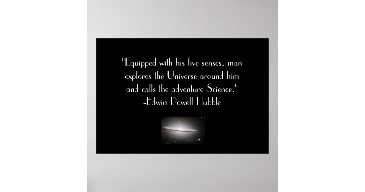 Edwin Hubble Quote Poster | Zazzle