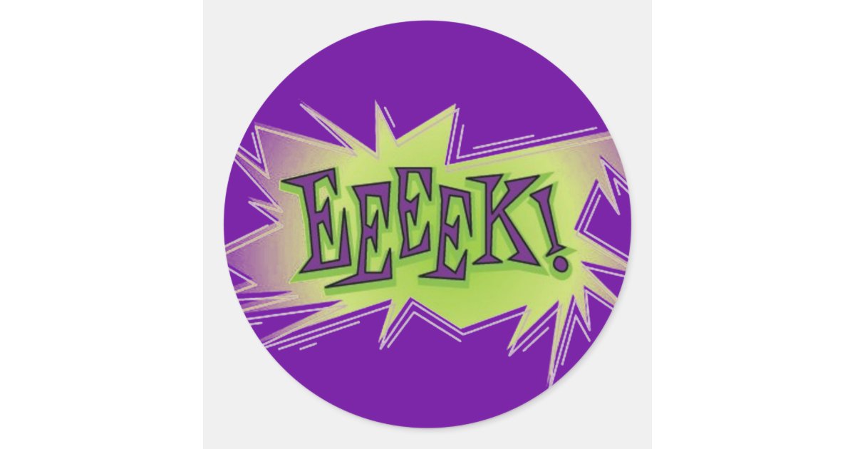 Eeeek! Halloween Classic Round Sticker | Zazzle