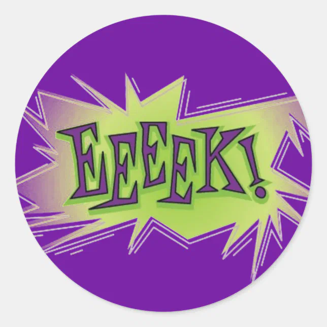 Eeeek! Halloween Classic Round Sticker | Zazzle