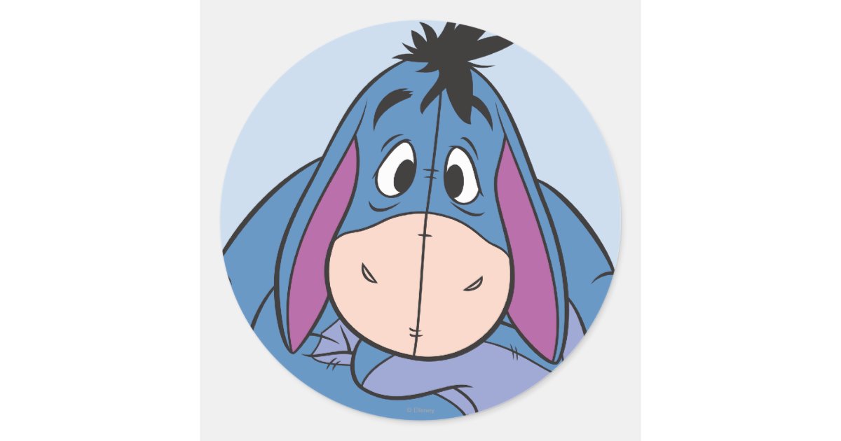 Eeyore 10 classic round sticker | Zazzle