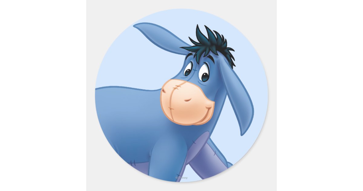 Eeyore 12 classic round sticker | Zazzle