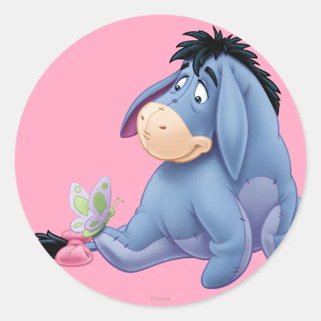 Eeyore 13 classic round sticker | Zazzle