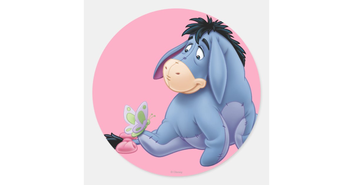 Eeyore 13 classic round sticker | Zazzle