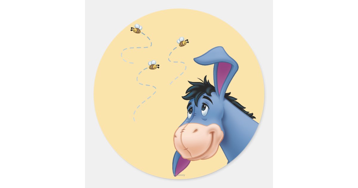 Eeyore 2 classic round sticker | Zazzle