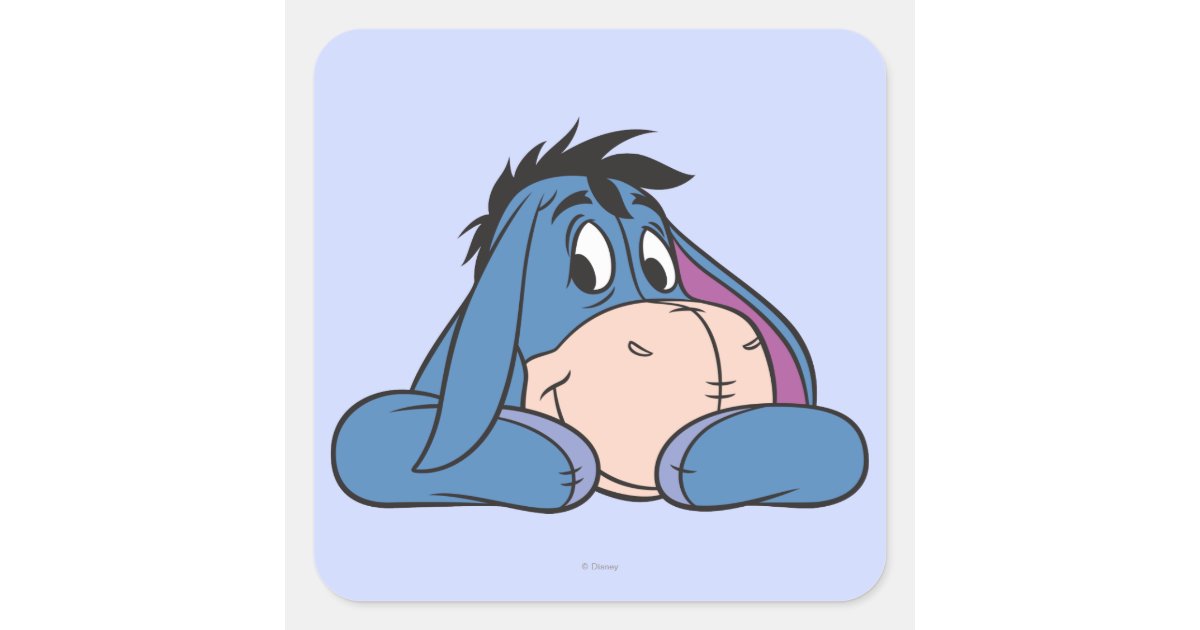 Eeyore 3 square sticker | Zazzle