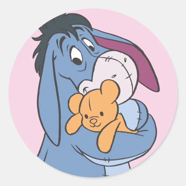 Eeyore 8 classic round sticker | Zazzle
