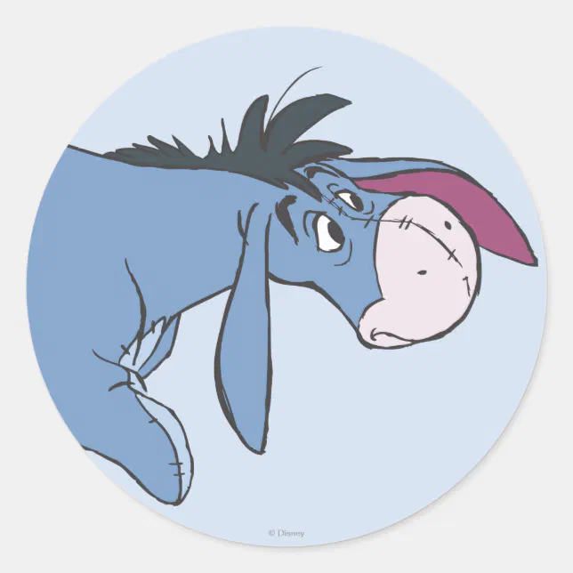 Eeyore 9 classic round sticker | Zazzle