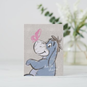 Eeyore Sketch - Hello There Postcard | Zazzle